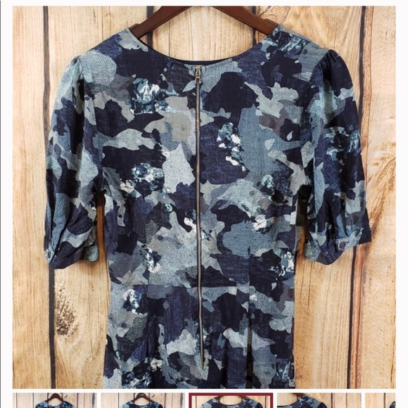 Sam & Lavi | Dresses | Sam Lavi Mini Dress In Blue Camo Print | Poshmark